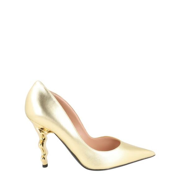 Moschino | Shoes | Metallic Sculptedheel Pumps | Poshmark